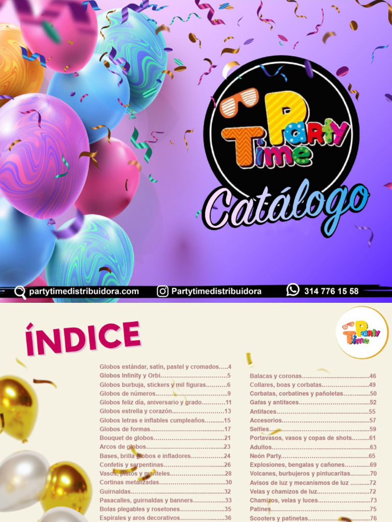 Catálogo Minorista - Party Time | PDF | Percepción visual | Espectro ...