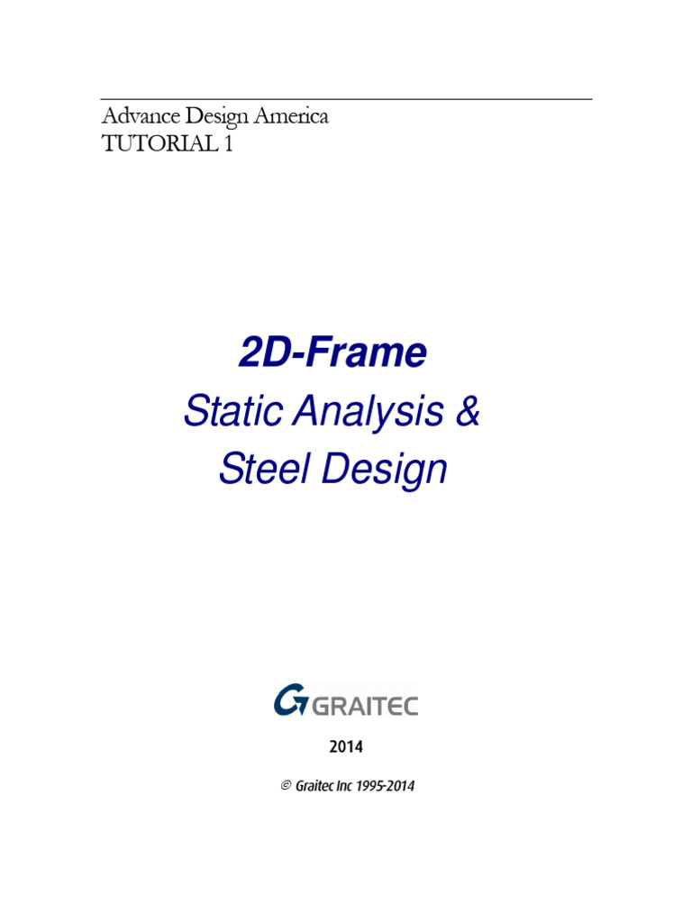 Tutorial 1 - 2D Frame - Static Analysis and Steel Design | PDF | Beam ...