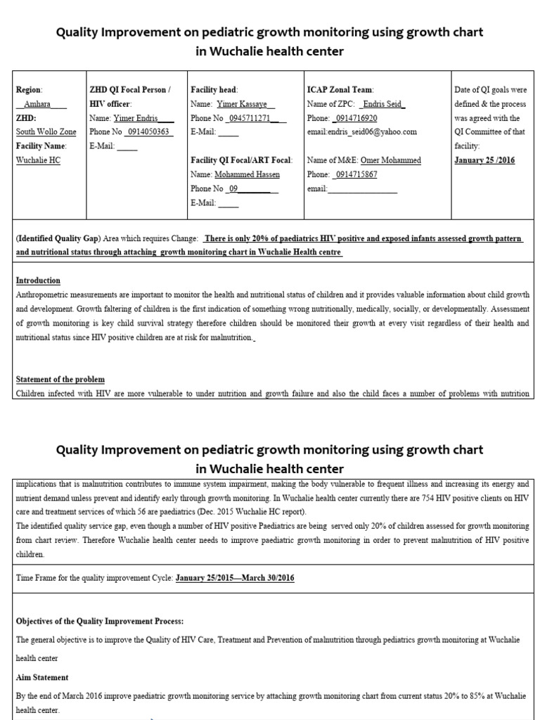 Pediatric Growth Monitoring Improvement | PDF | Malnutrition | Nutrition