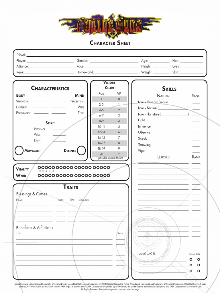 CharSheet PrinterFriendly | PDF | Role Playing Video Games | Role Playing Games