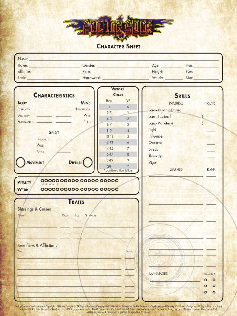 CharSheet Color | PDF | Tabletop Games | Role Playing Games
