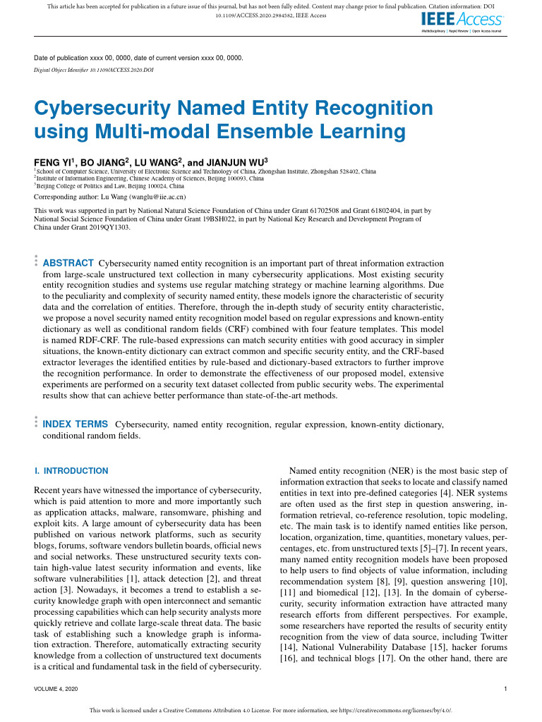 Cyber2 Namedentity | PDF | Machine Learning | Computer Security