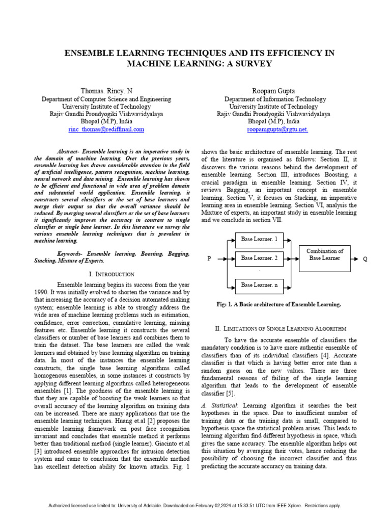 BasicML Survey | PDF | Machine Learning | Statistical Classification