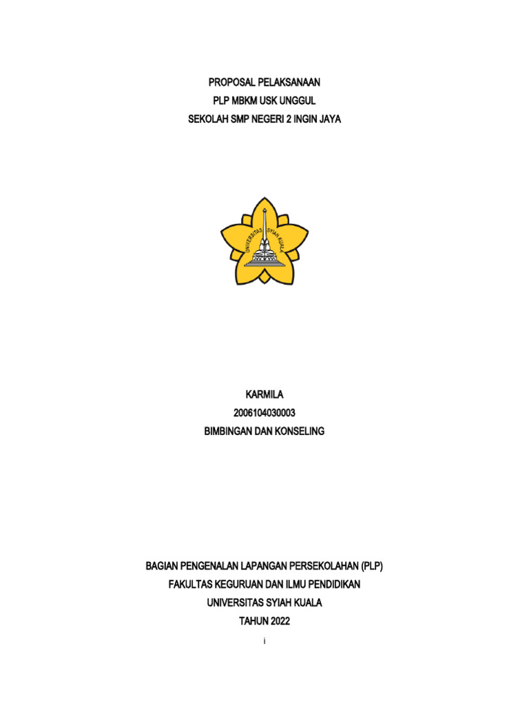 Proposal PLP MBKM di SMK Negeri 1 | PDF