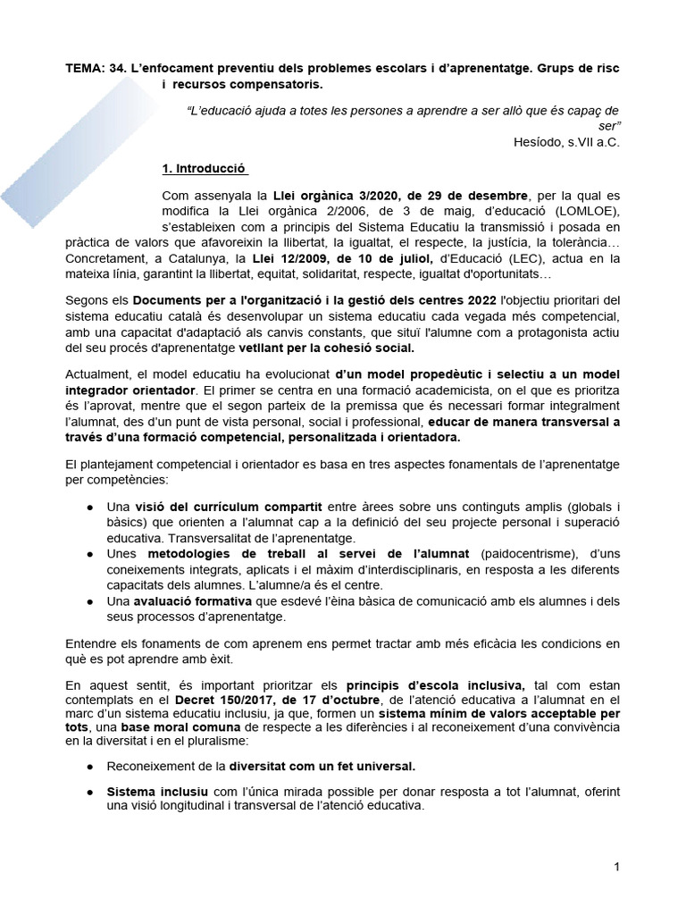 Tema 34 | PDF