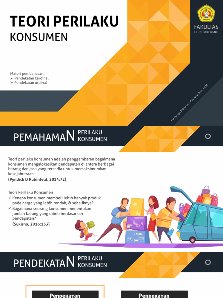 Teori Perilaku Konsumen: Pendekatan Kardinal & Ordinal | PDF