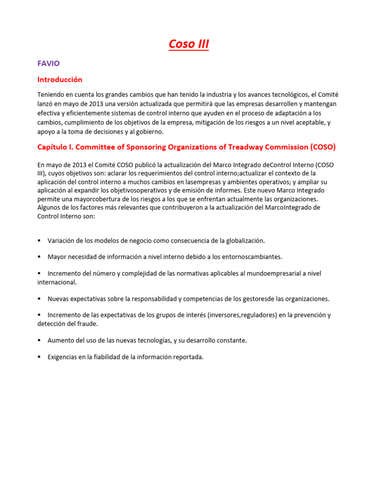Coso Iii | PDF | Auditoría | Evaluación