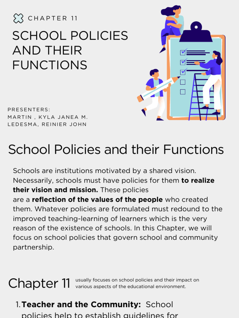 School Policies and Their Functions | PDF | Policy | Teachers