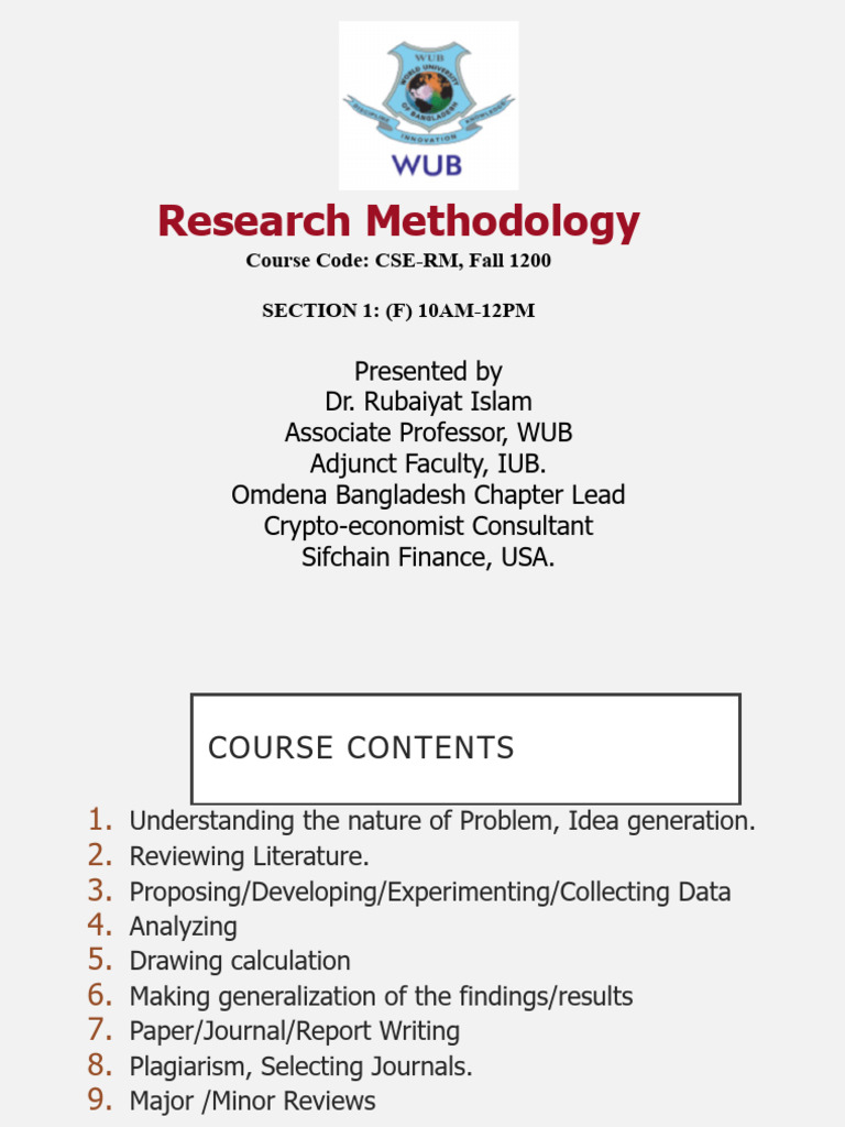 Research Methodology & EDA Guide | PDF | Sampling (Statistics) | Statistics