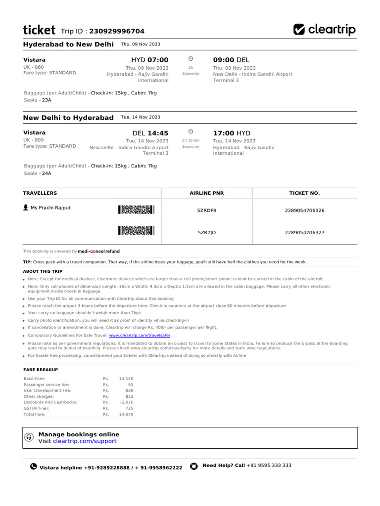 Eticket | PDF | Baggage | Aviation