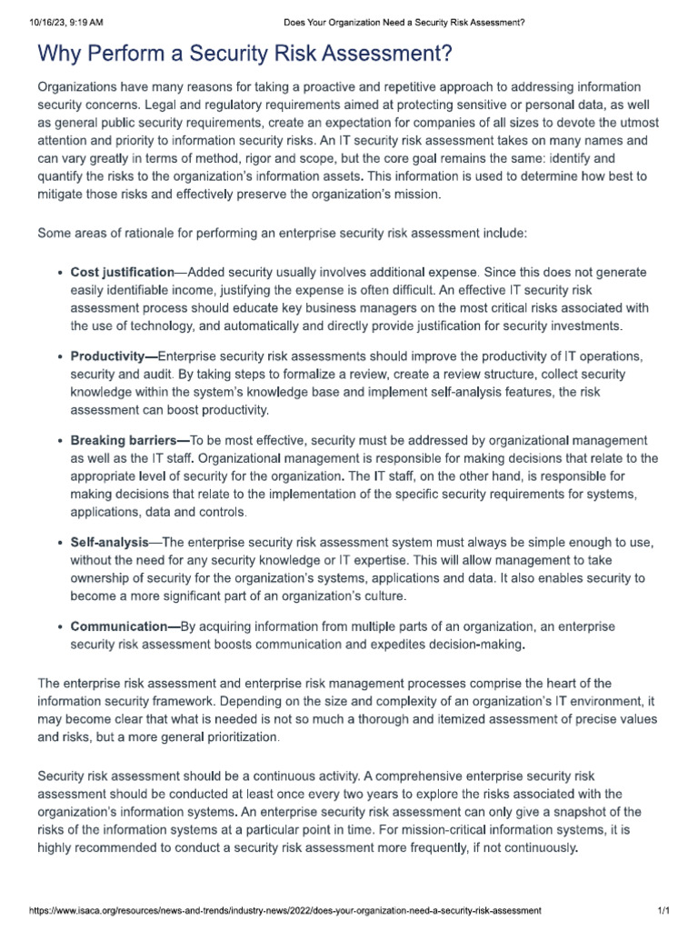 Why Risk Management | PDF