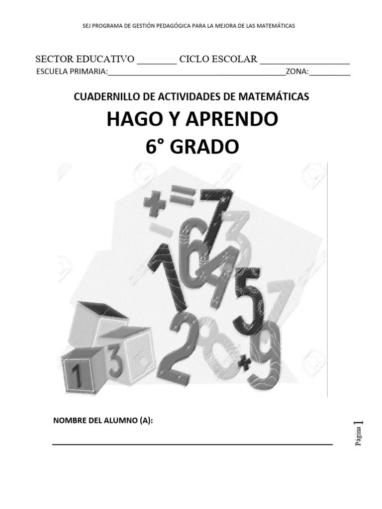 Cuadernillo 6to | PDF | Aritmética | Matemáticas