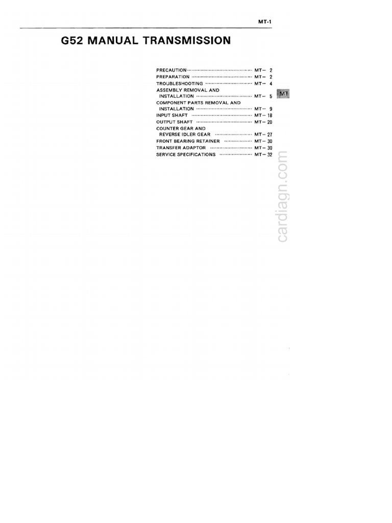 Land Cruiser Prado 90-95 Manual G52 Transmission | PDF