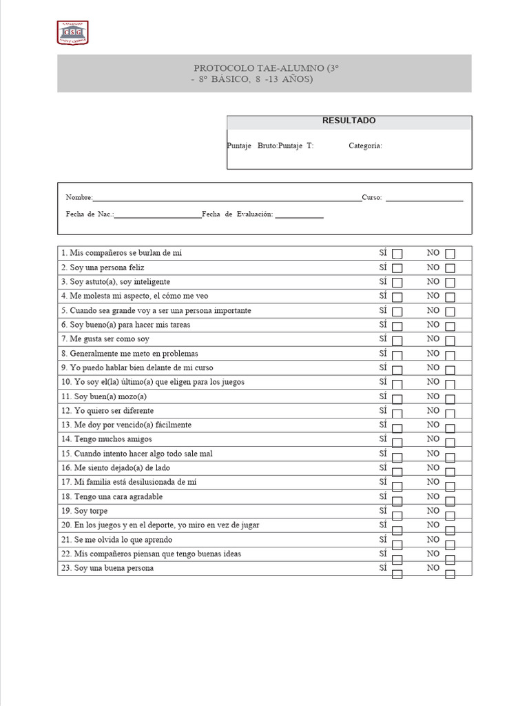 ANEXO 1 Protocolo TAE-A | PDF