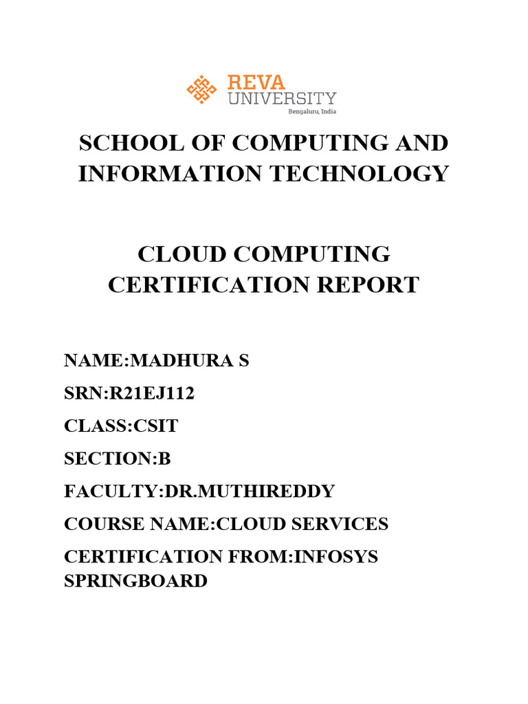 CC Report | PDF | Cloud Computing | Software As A Service