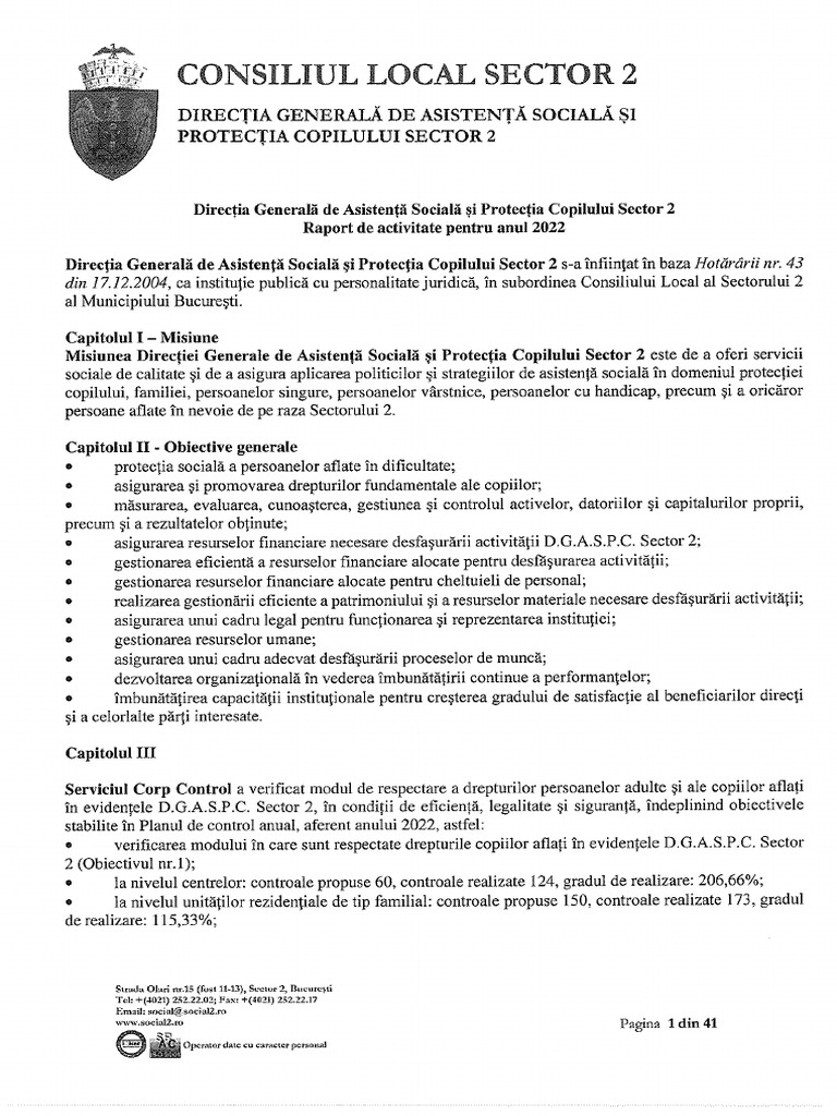 Raport de Activitate Dgaspc S 2 2022 20230314 153616 | PDF