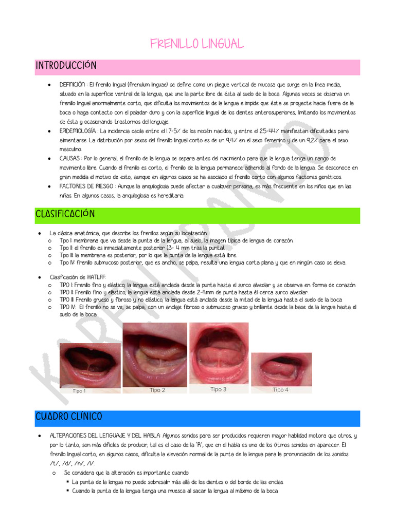 Frenillo Lingual | PDF | Lengua | Boca