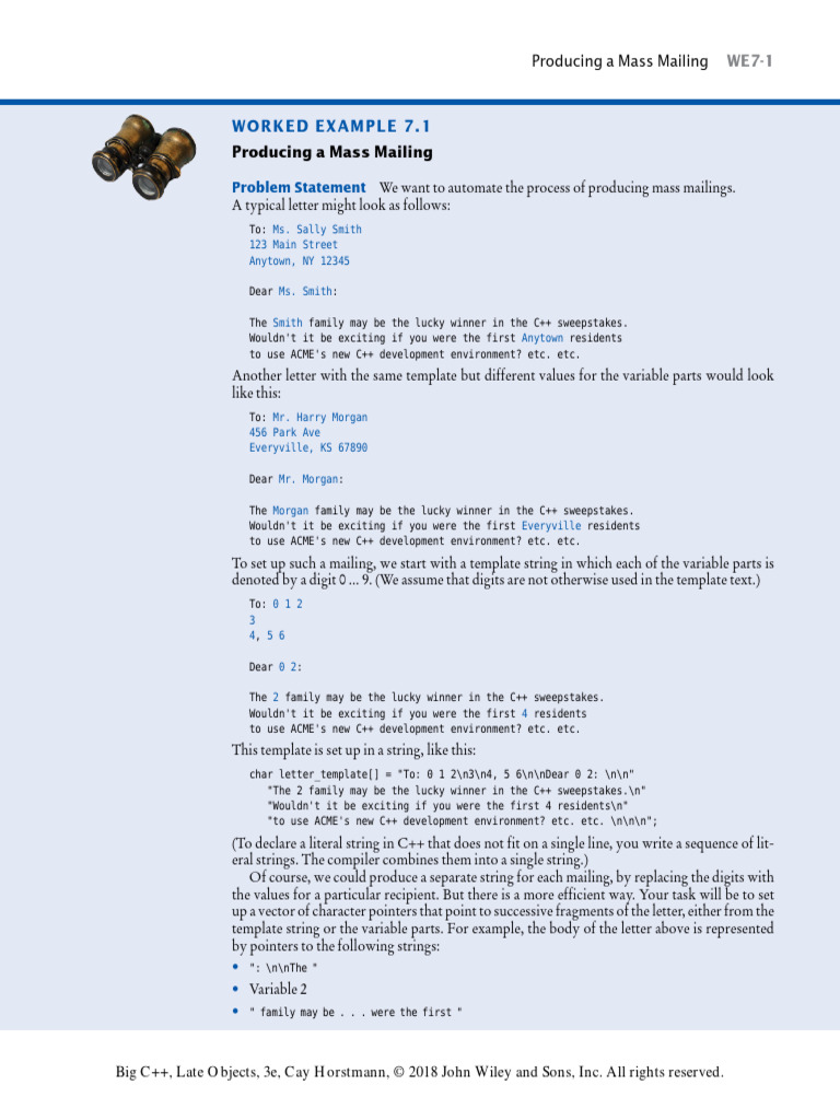 ch7 WE1-1 | PDF | C++ | String (Computer Science)