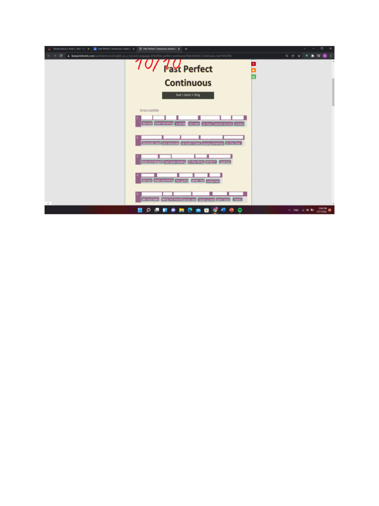 Past Perfect Continuous | PDF