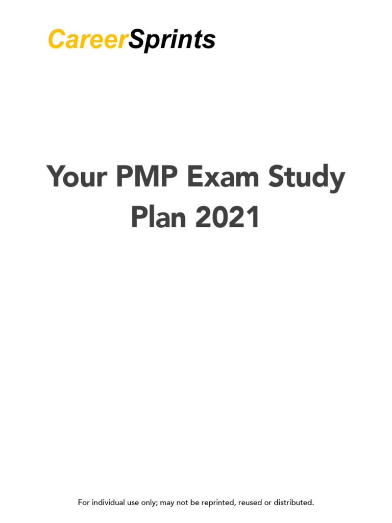 Your PMP Exam Study Plan 2021 | PDF | Agile Software Development | Project Management