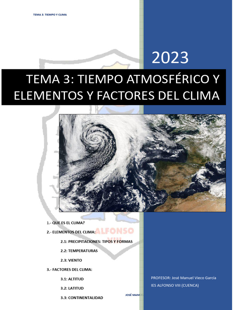 Clima y Tiempo: Elementos y Factores | PDF | Clima | Herida