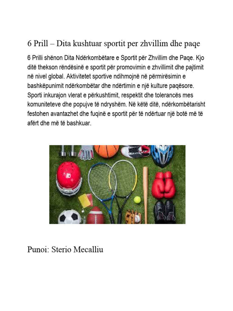 Dita e Sportit | PDF
