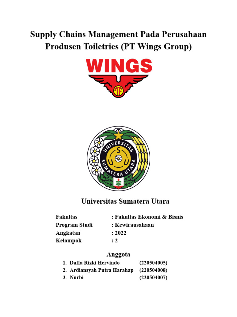 Makalah Kelompok 2 - SCM Pada Wings Group - Supply Chains Management | PDF