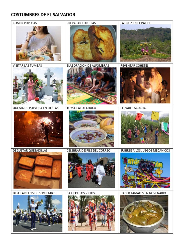 15 Costumbres y Tradiciones Del El Salvador | PDF