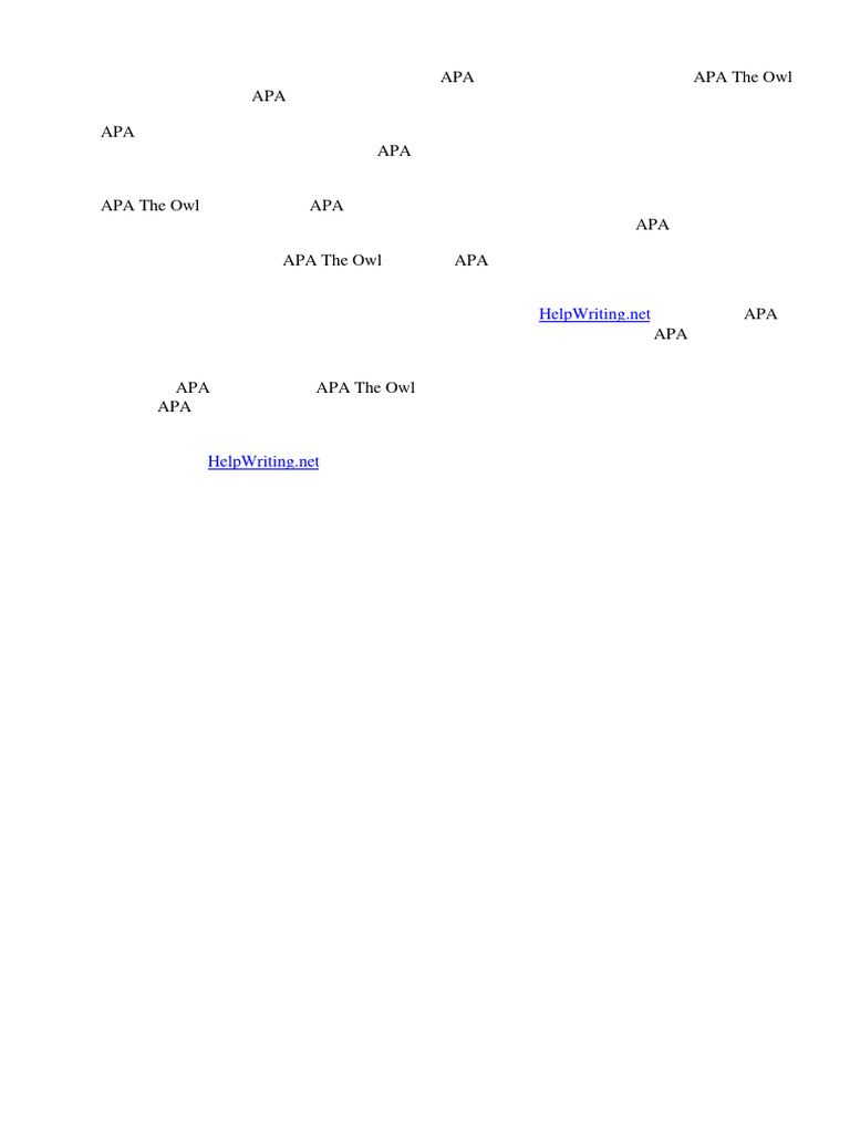 Apa The Owl | PDF | Apa Style | Citation