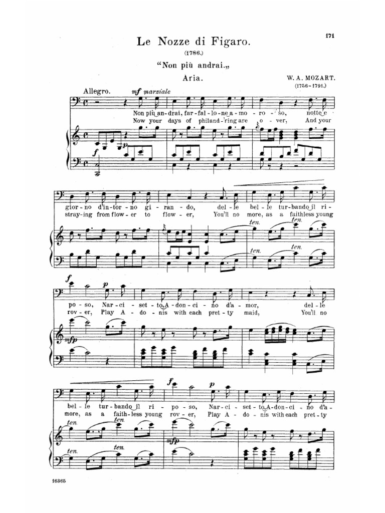 Non Più Andrai | PDF