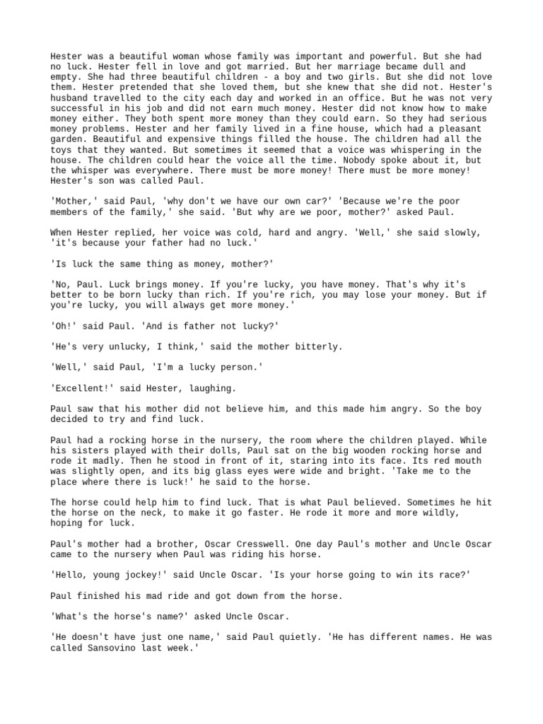 Paul's Quest for Luck and Wealth | PDF | Luck