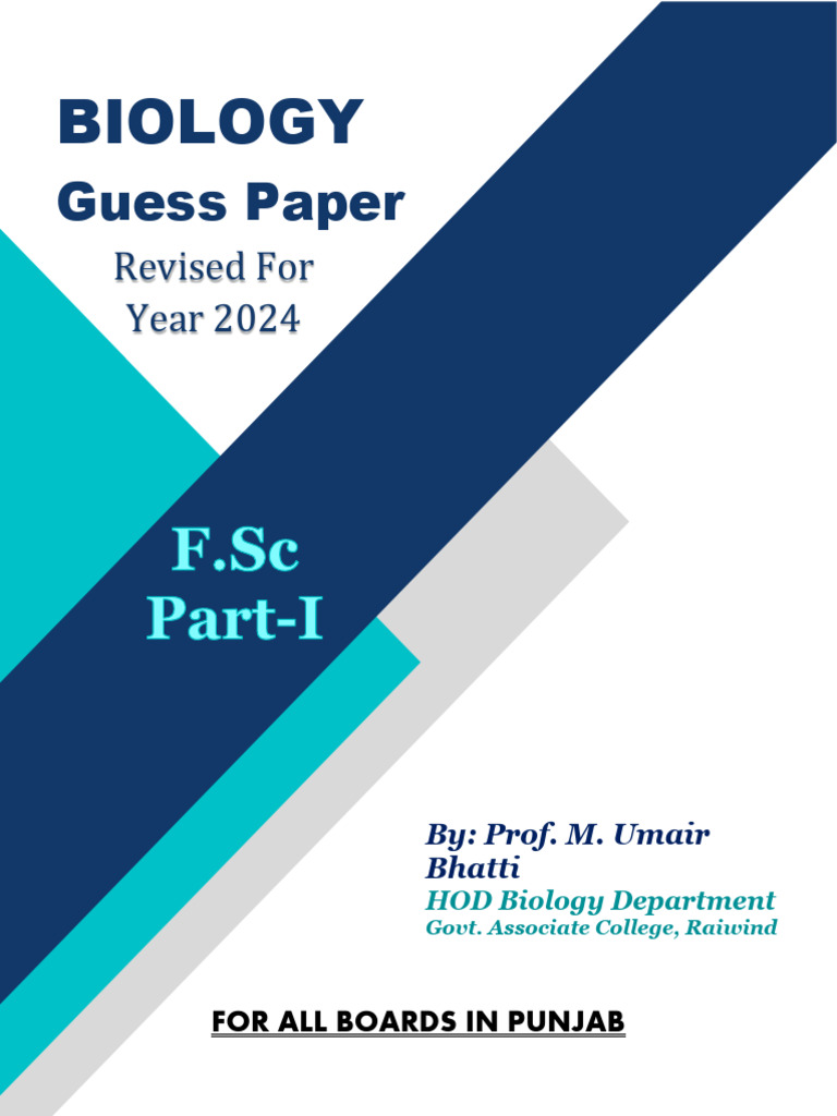 Punjab Biology Guess Paper 2024 | PDF | Enzyme | Respiratory System