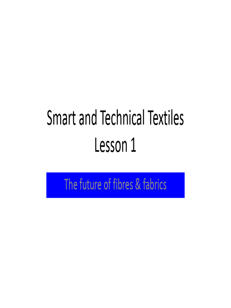 Smart Modern Technical Materials Textiles | PDF | Textiles | Yarn