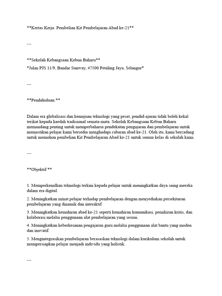 Kertas Kerja Tool Kit PAK 21 | PDF