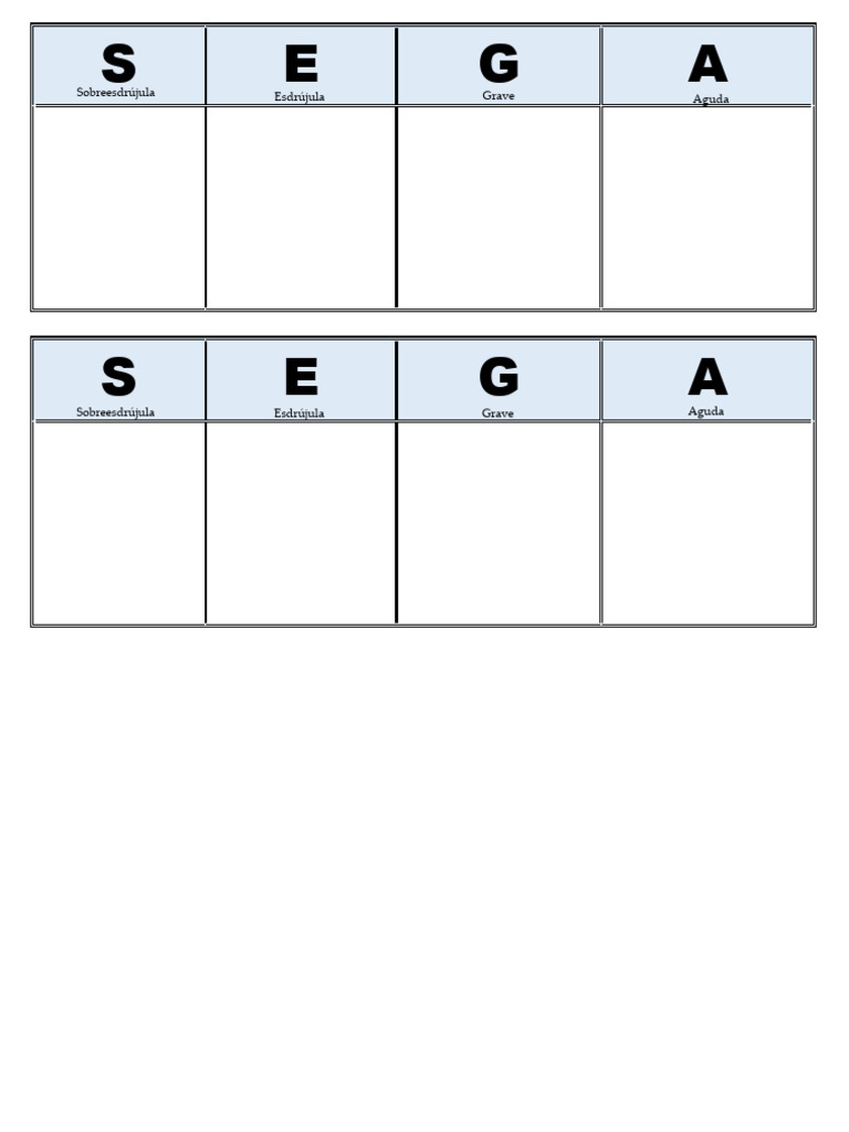 Tablero SEGA 5°tos | PDF