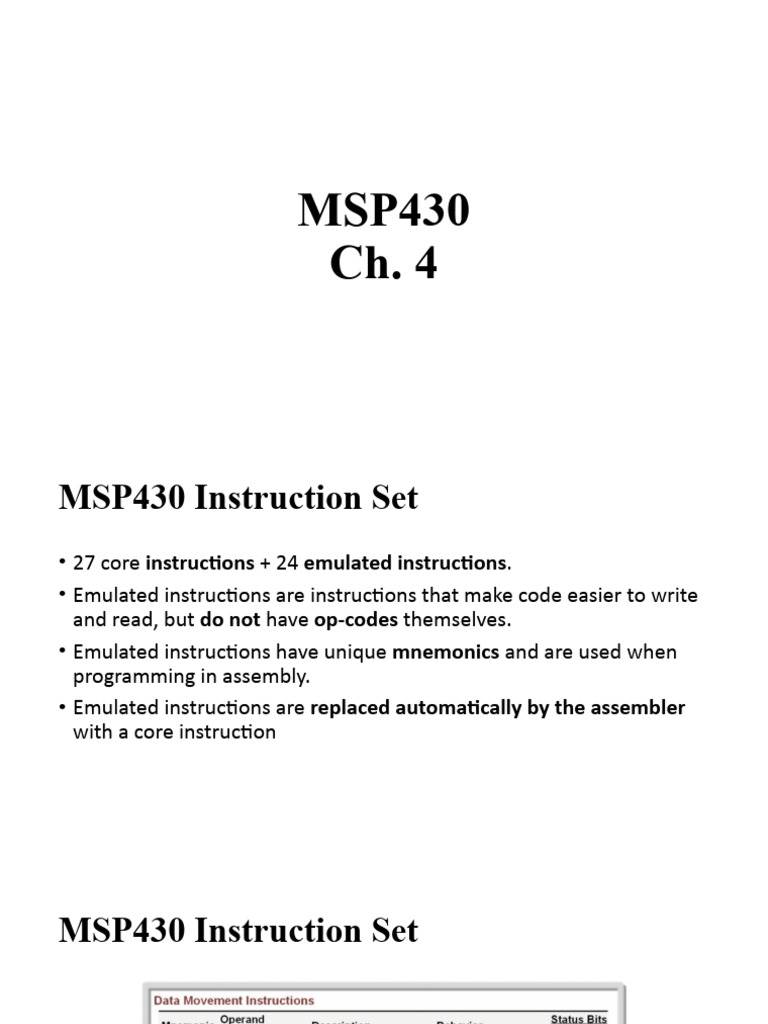 13 MSP430 Software | PDF | Microcontroller | Computer Science