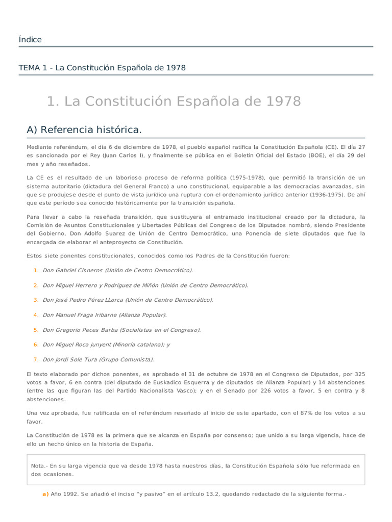 1096 La Constitucion Espanola De 1978 Pdf España Constitución