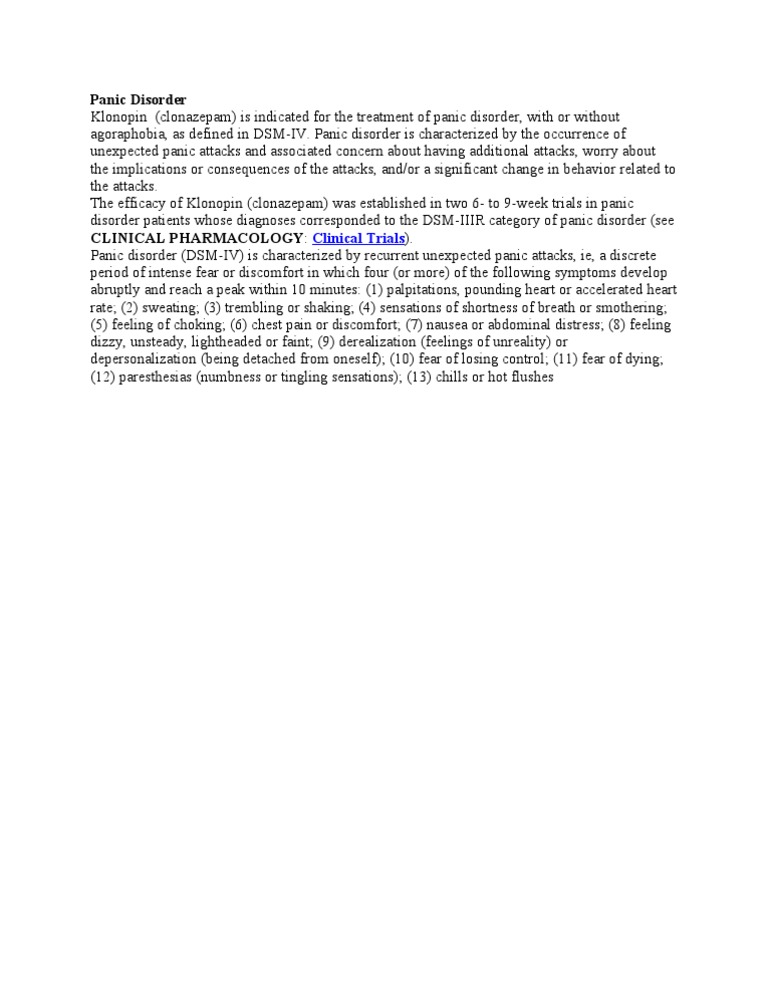 Panic Disorder | PDF | Wellness