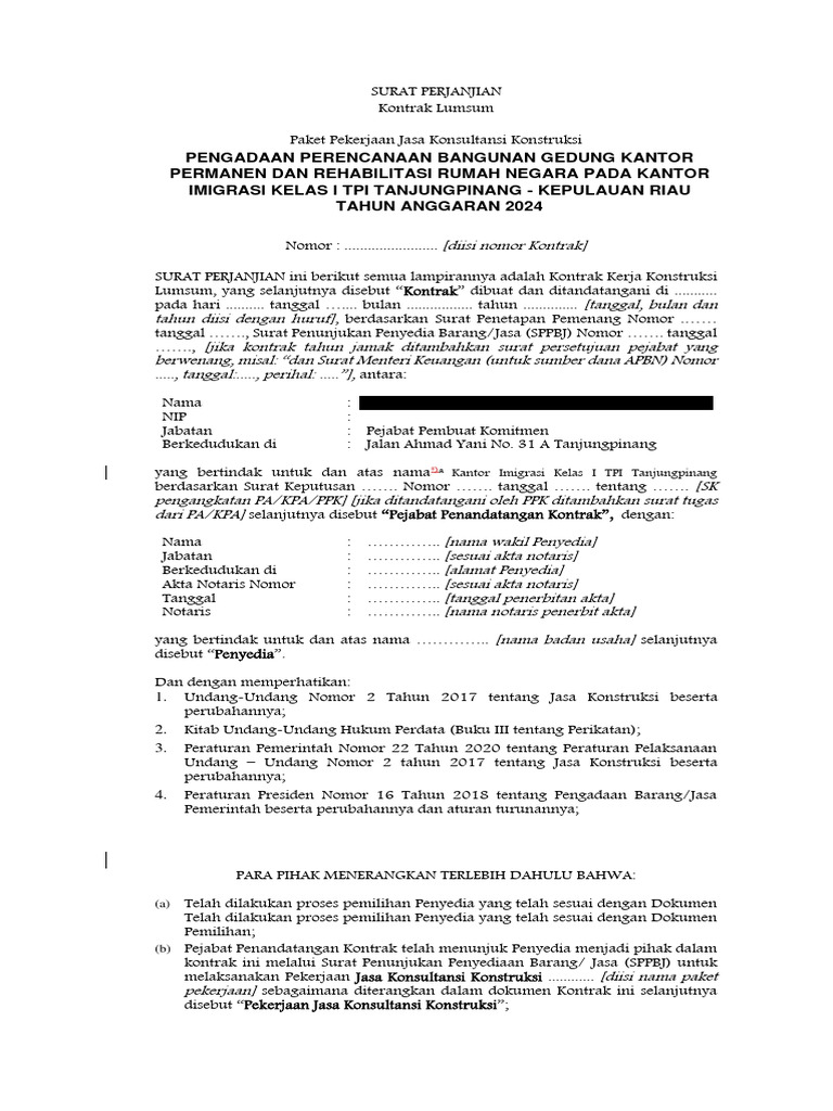 Rancangan Kontrak Review Pdf