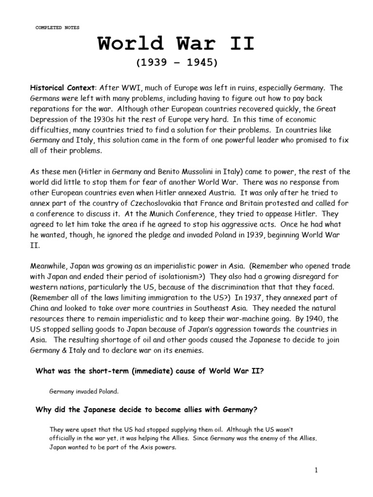 WWII Version 2 Completed | PDF | Internment Of Japanese Americans ...