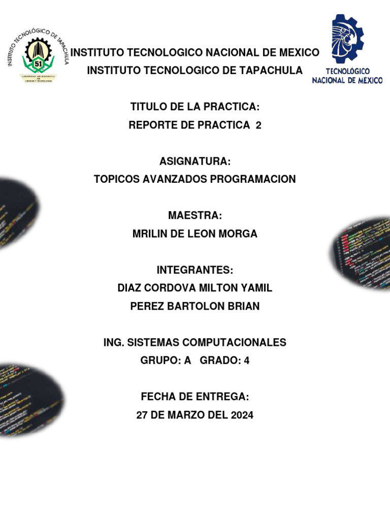 Topicos Avanzados Practica 2 t3 | PDF | Hilo (Computación) | Java (lenguaje de programación)