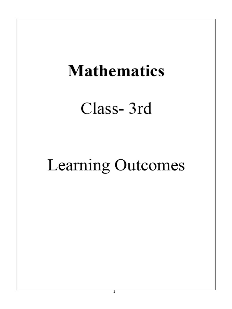 Class 3rd Maths Pdf