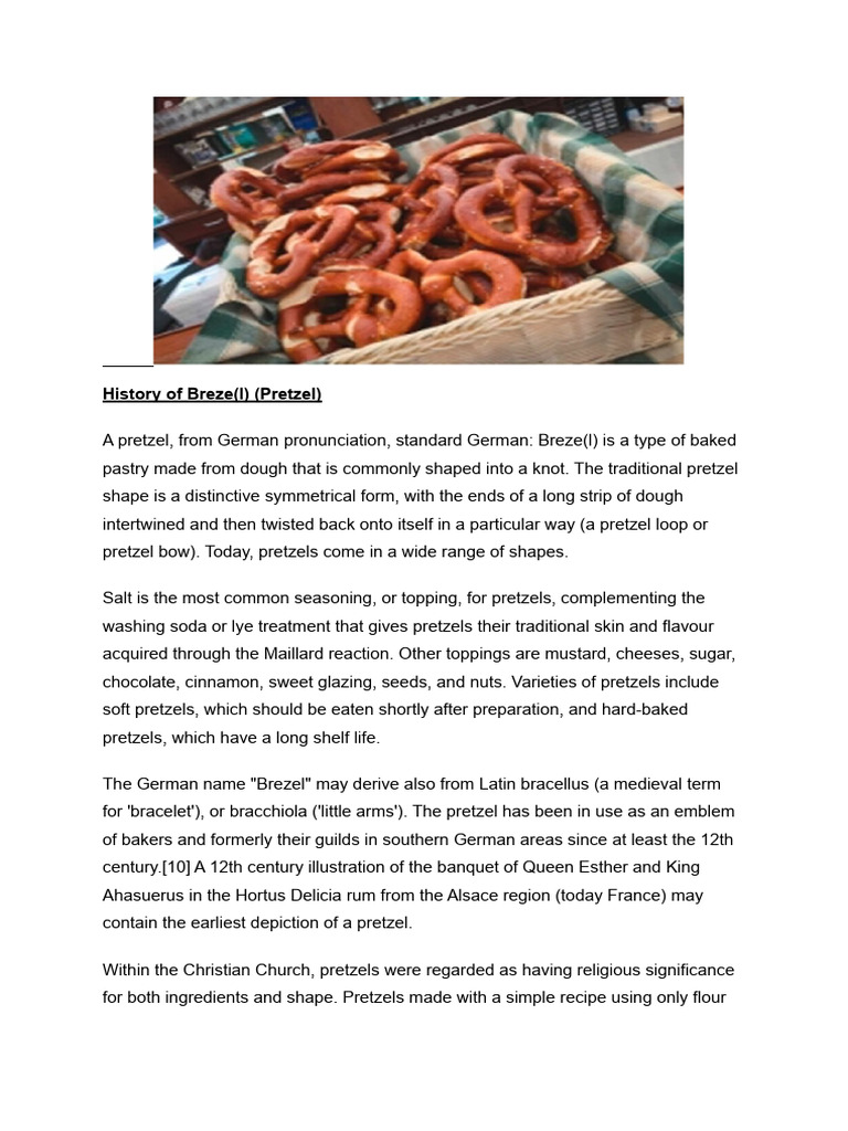 Brezel (PREZTEL) | Download Free PDF | Food And Drink Preparation | Cooking