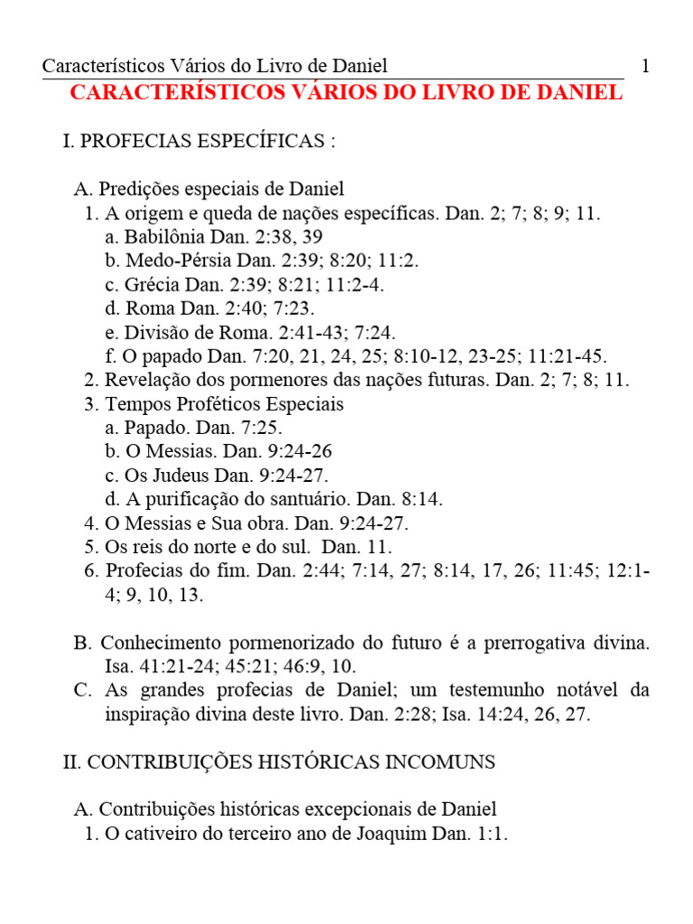04 Característicos do Livro de Daniel | PDF | Assíria | Daniel (personagem Bíblica)