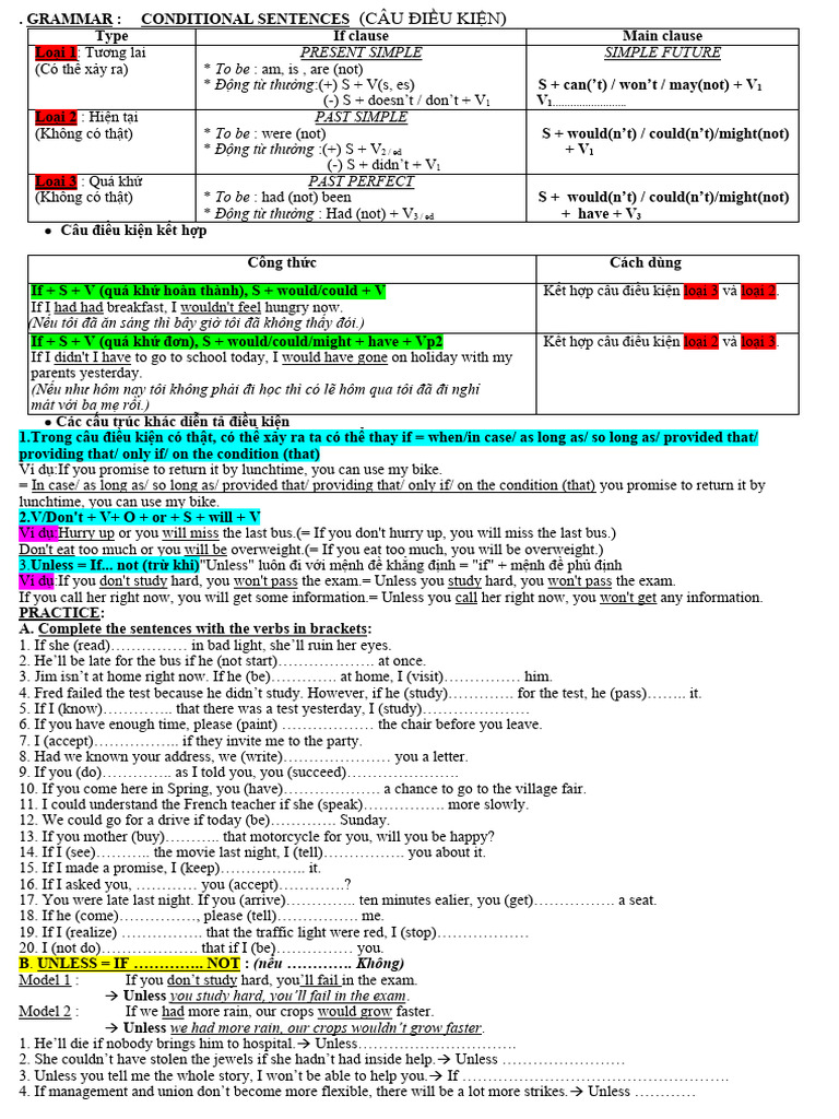Conditional Sentences Guide | PDF | Linguistics | Grammar