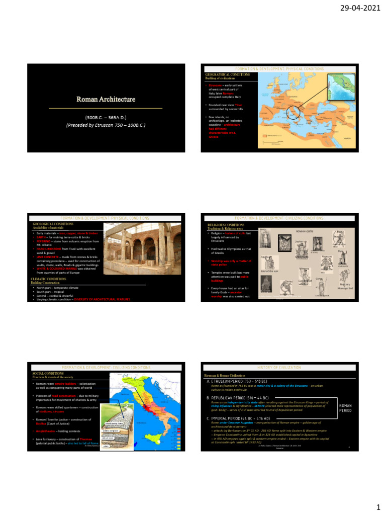 04 Roman Architecture | PDF | Vault (Architecture) | Column