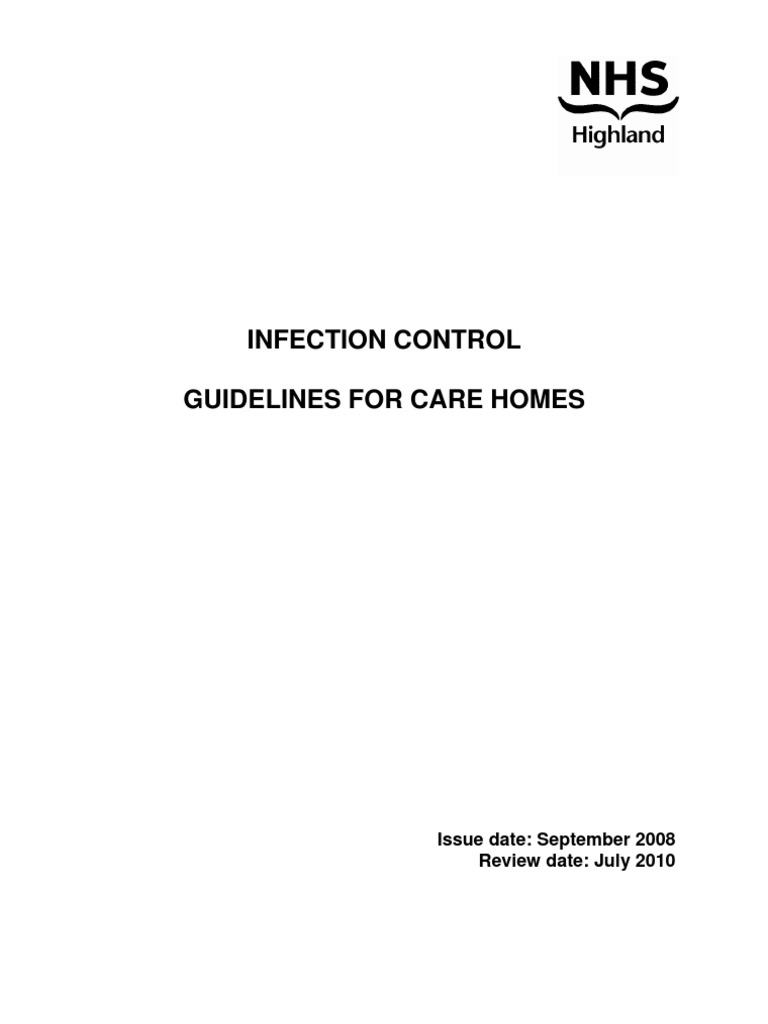 Infection Control Guidelines For Care Homes | Download Free PDF ...