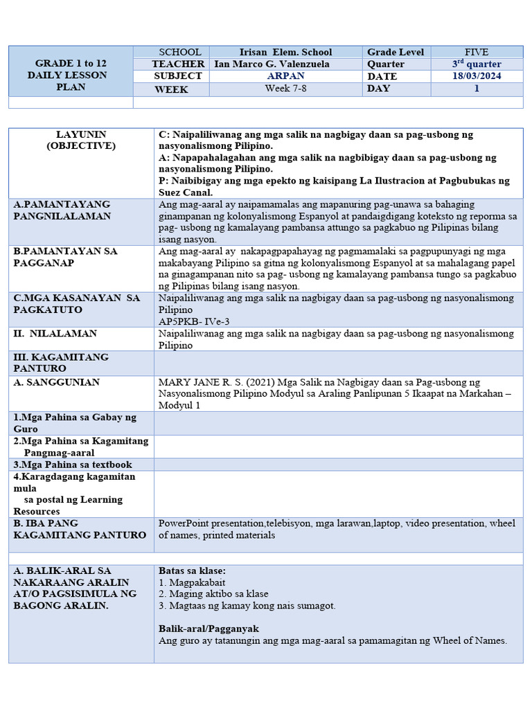 Ap Demo Grade 5 Manangaasi | PDF
