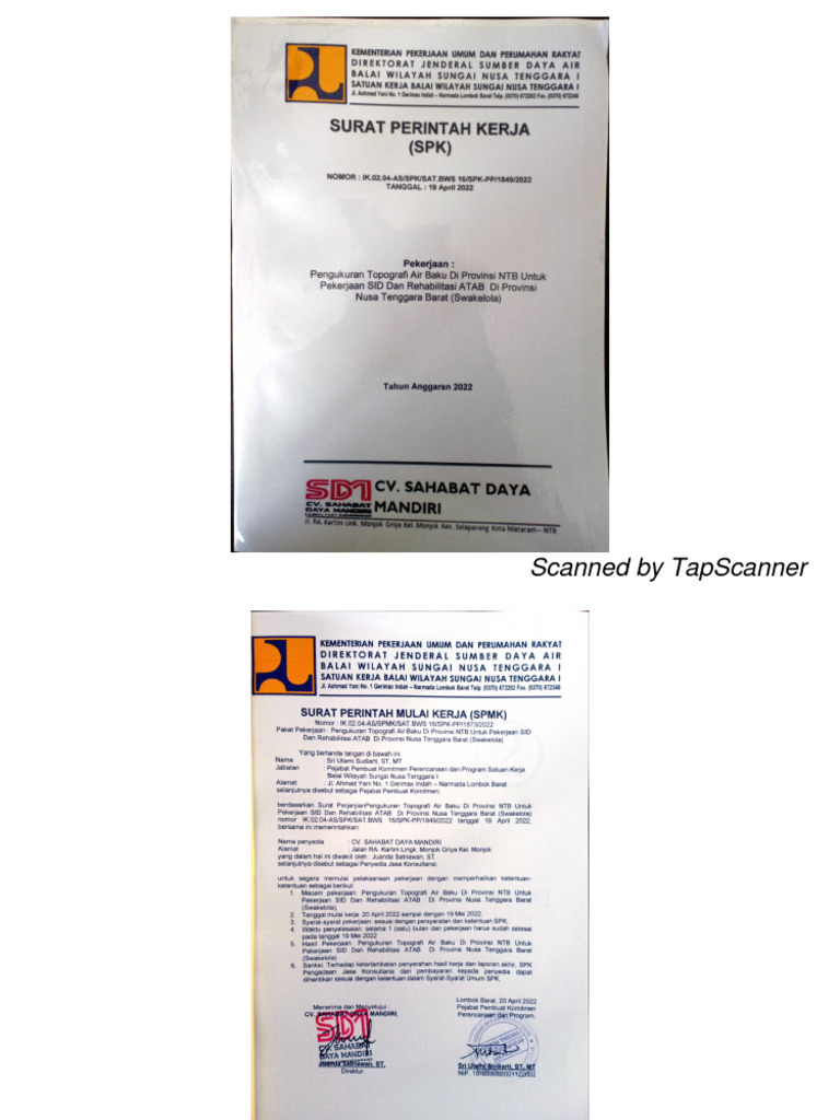 SPK Tukang - Villa Sumbawa | PDF