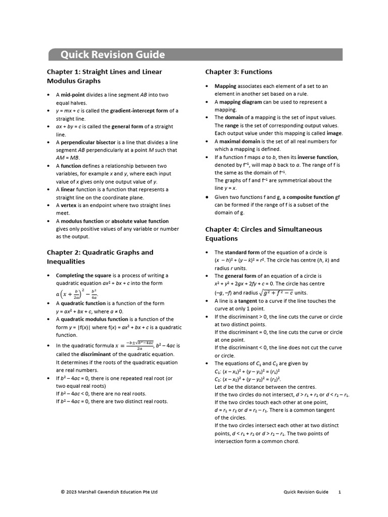 IGCSE AMaths 0606 4037 SB Quick Revision Guide | PDF | Trigonometric Functions | Function ...